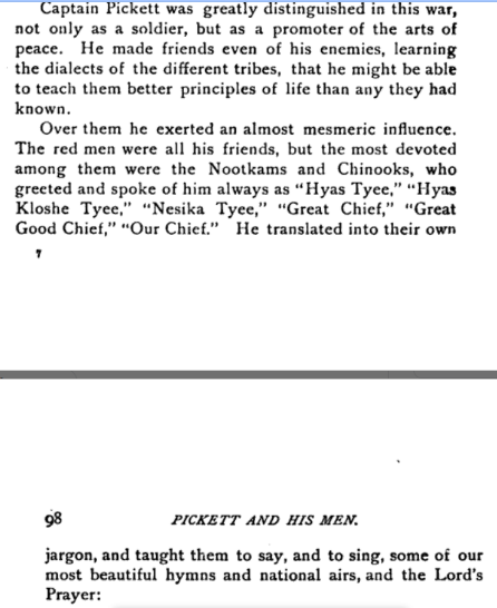 More about General Pickett & a Jargon “Lord’s Prayer” | Chinook Jargon