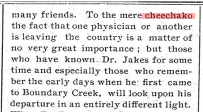 Cheechako entered English via the Klondike | Chinook Jargon