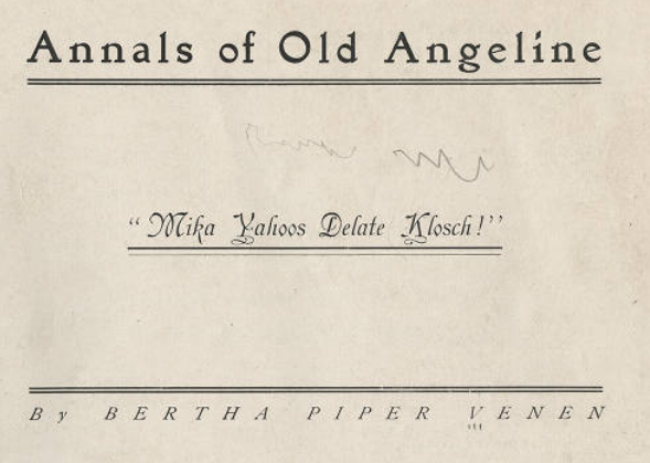 1903: “Annals of Old Angeline” memorial poem | Chinook Jargon