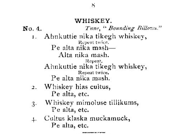 Myron Eells’s hymn book (Part 4 “Whiskey” [A]) | Chinook Jargon