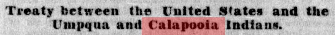 1854, southwest Oregon: Che(e)nook and Nipissing | Chinook Jargon
